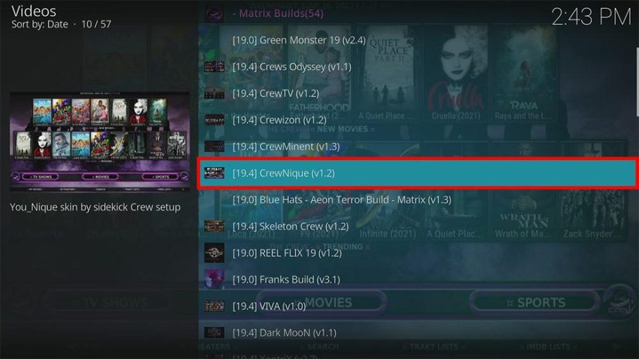 CrewNique Kodi Build – FireStickMan